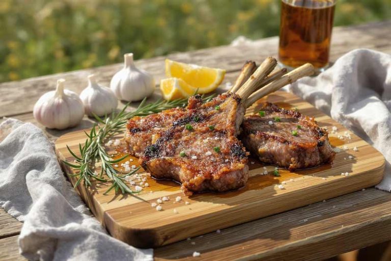 Lamskotelet bakken op drie verschillende manieren.